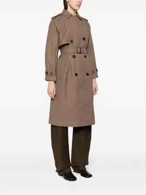 Peserico Monili-chain Double-breasted Trench Coat