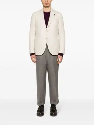 LARDINI Prince-of-wales-check Wool Blazer
