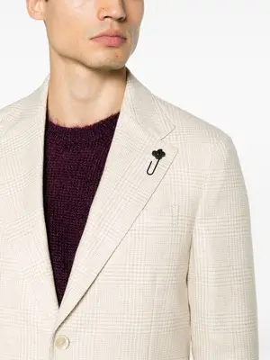LARDINI Prince-of-wales-check Wool Blazer