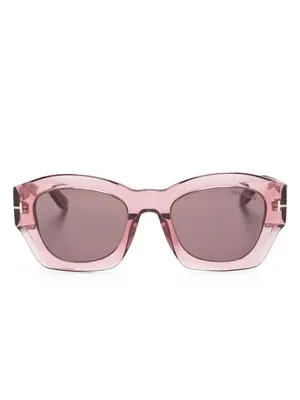 TOM FORD Guilliana Geometric-frame Sunglasses - Pink