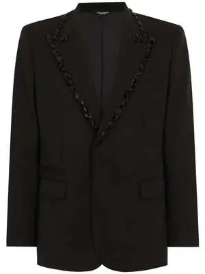 Dolce & Gabbana Rhinestone-embellished Single-breasted Blazer