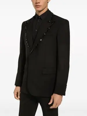 Dolce & Gabbana Rhinestone-embellished Single-breasted Blazer