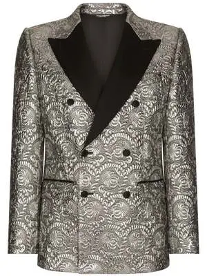 Dolce & Gabbana Satin-lapel Jacquard Blazer