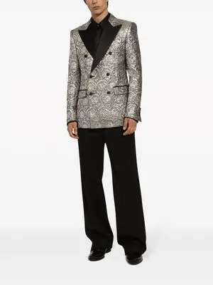 Dolce & Gabbana Satin-lapel Jacquard Blazer
