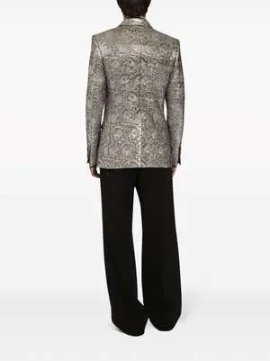 Dolce & Gabbana Satin-lapel Jacquard Blazer