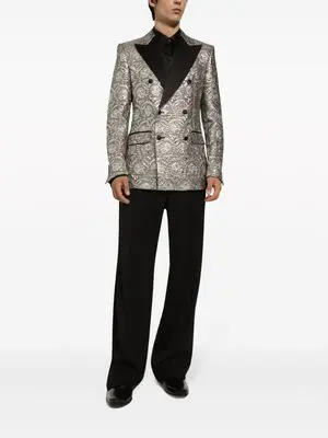 Dolce & Gabbana Satin-lapel Jacquard Blazer