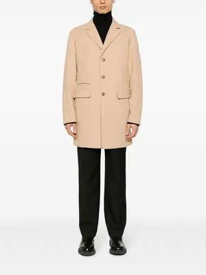 Karl Lagerfeld Exposed-seam Single-breasted Midi Coat