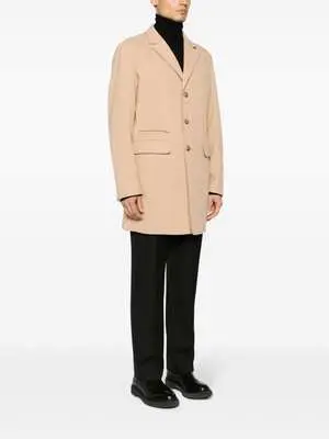 Karl Lagerfeld Exposed-seam Single-breasted Midi Coat