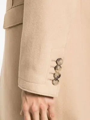 Karl Lagerfeld Exposed-seam Single-breasted Midi Coat