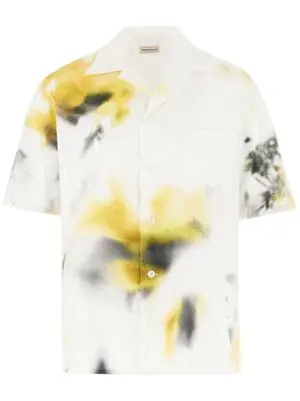 Alexander McQueen Tie-dye Cotton Shirt - White