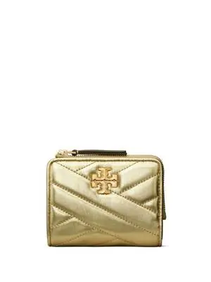 Tory Burch Kira Chevron Metallic Bi-fold Wallet