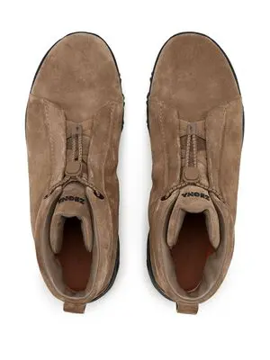 Zegna Triple Stitch Vetta Suede Sneakers
