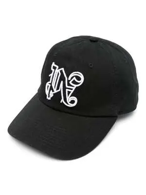 Palm Angels Monogram Baseball Cap - Black