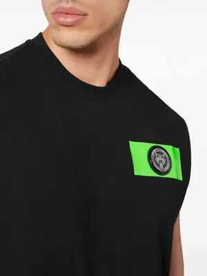 PLEIN SPORT Logo-plaque Tank Top - Black