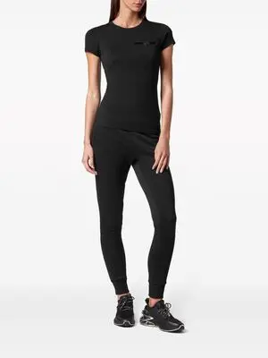 PLEIN SPORT Logo-patch Cotton T-shirt - Black