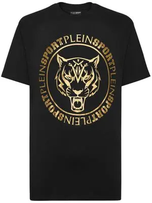 PLEIN SPORT Ss Logo-print Cotton T-shirt - Black