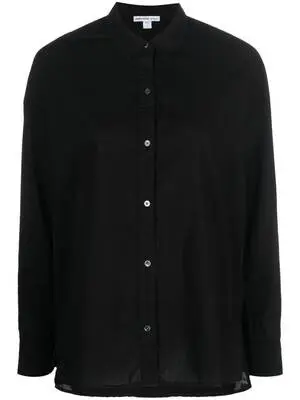 JAMES PERSE Long-sleeve Cotton Shirt - Black