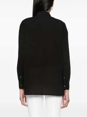 JAMES PERSE Long-sleeve Cotton Shirt - Black