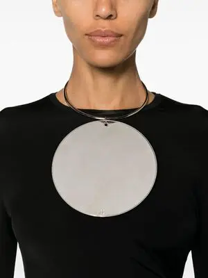 COURREGES Circular Pendant Tube Necklace