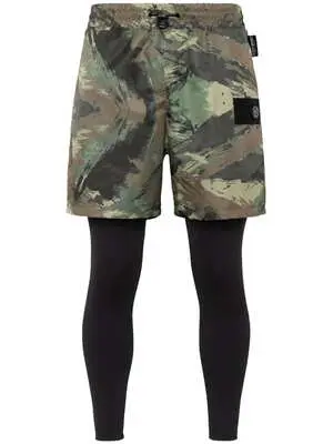 PLEIN SPORT Camouflage-print Track Shorts - Black