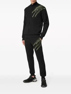 PLEIN SPORT Logo-print Cotton-blend Hoodie