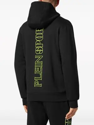 PLEIN SPORT Logo-print Cotton-blend Hoodie