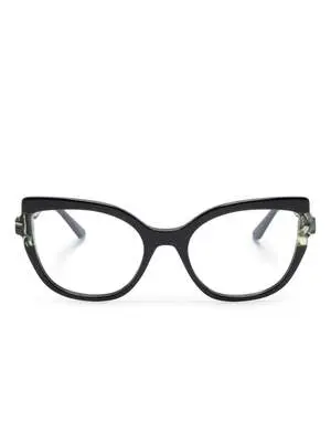 Karl Lagerfeld Logo-print Cat-eye Glasses - Black