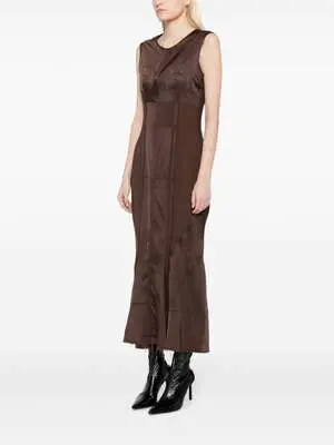 MARINE SERRE Moonogram Jacquard Sleeveless Midi Dress