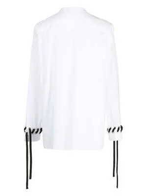Ports 1961 Knitted-panel Strap-detail Shirt