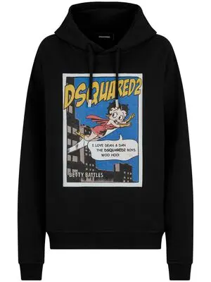 Dsquared2 Graphic-print Jersey Hoodie