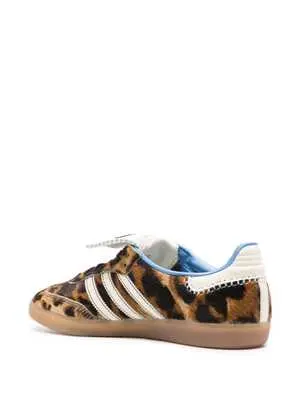 Adidas X Wales Bonner Samba Leopard Print Sneakers - Brown