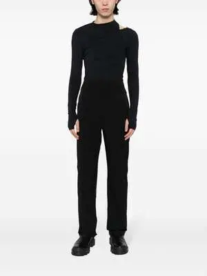 POST ARCHIVE FACTION Zip-detail High-waist Trousers