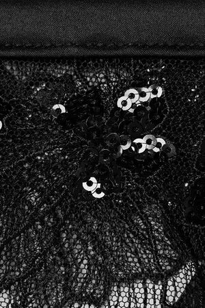 FLEUR DU MAL Net Sustain Embellished Embroidered Recycled-tulle Suspender Belt