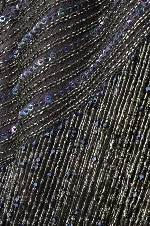 Naeem Khan Fringed Embellished Mini Dress