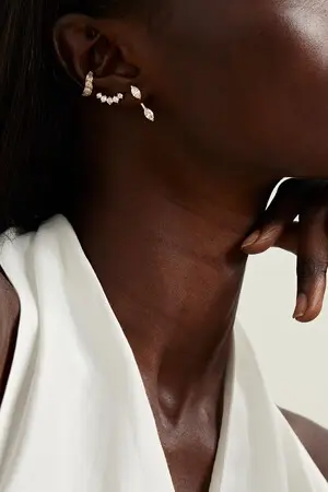 ANITA KO Orbit 18-karat Diamond Single Earring - Gold