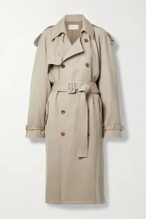 THE ROW June Belted Cotton-gabardine Trench Coat