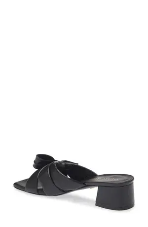 STUART WEITZMAN Sofia Bow Sandal - Black Leather