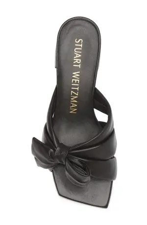 STUART WEITZMAN Sofia Bow Sandal - Black Leather