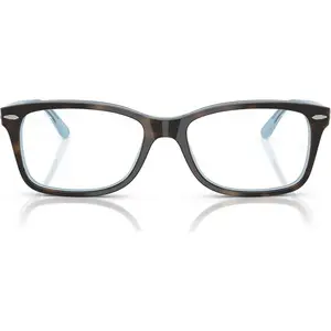 Ray-ban 53mm Square Frame Eyeglasses - Blue Havana