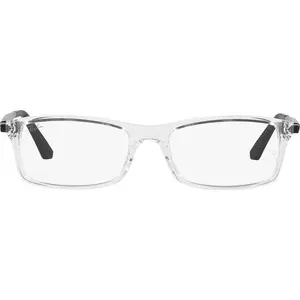 Ray-ban 56mm Rectangular Eyeglasses - Transparent