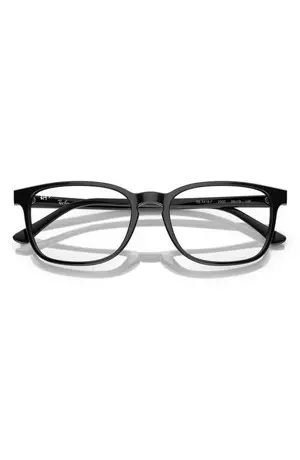 Ray-ban 54mm Rectangle Eyeglasses - Black