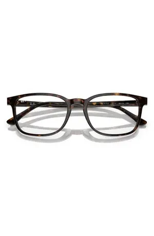 Ray-ban 54mm Rectangle Eyeglasses - Havana
