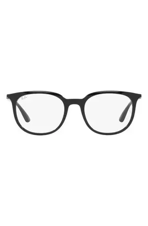 Ray-ban 53mm Square Eyeglasses - Black
