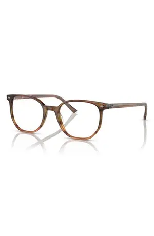 Ray-ban Elliot 52mm Irregular Optical Glasses - Brown Gradient