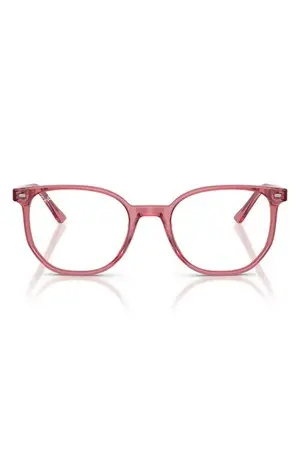 Ray-ban Elliot 52mm Irregular Optical Glasses - Pink