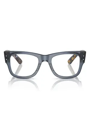 Ray-ban Mega Wayfarer 51mm Square Optical Glasses - Dark Blue