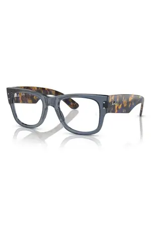 Ray-ban Mega Wayfarer 51mm Square Optical Glasses - Dark Blue