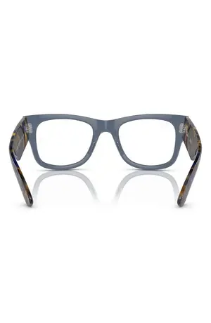 Ray-ban Mega Wayfarer 51mm Square Optical Glasses - Dark Blue