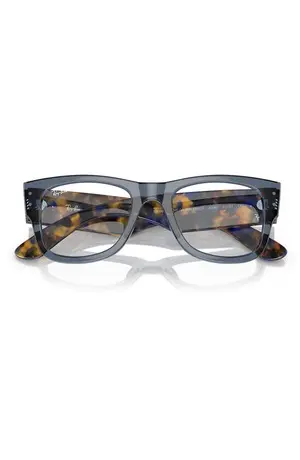 Ray-ban Mega Wayfarer 51mm Square Optical Glasses - Dark Blue