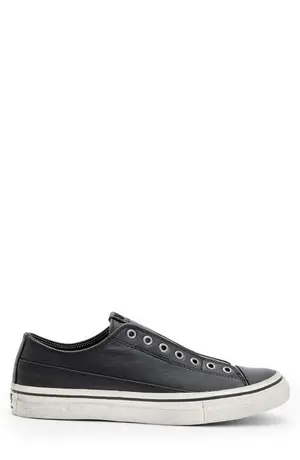 John Varvatos Laceless Low Top Sneaker - Black
